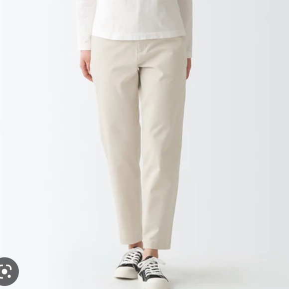 Muji | Pants & Jumpsuits | Womens 4way Stretch Chino Boyfit Pants By ...